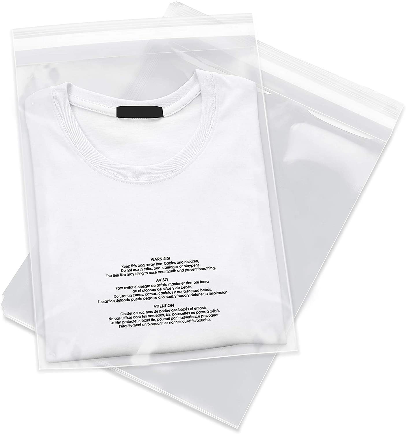 Spartan Industrial, 9x12 Self Seal Poly Bags, Clear LDPE with ...