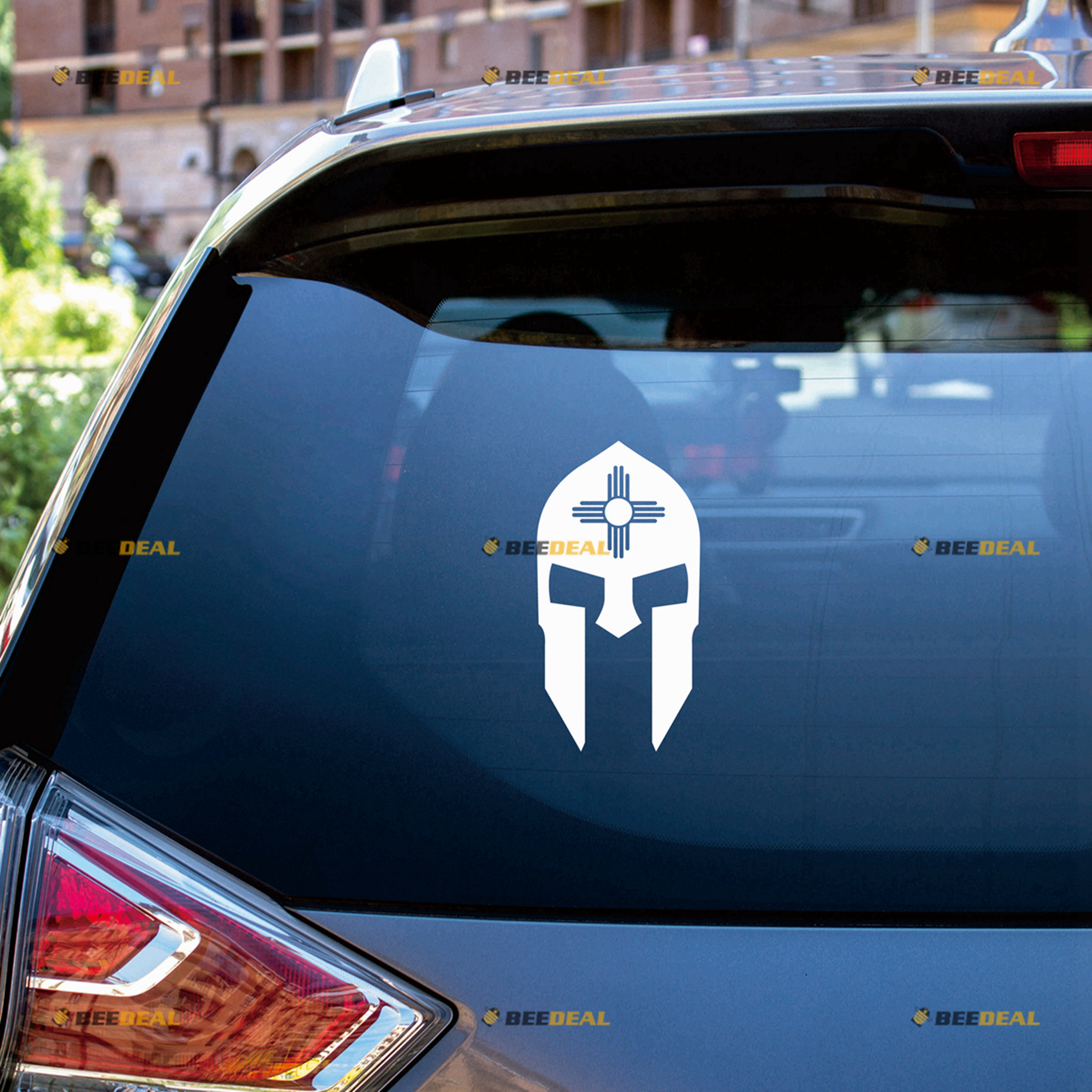 Spartan Mask Sparta New Mexico Flag Sticker Decal Vinyl - 2 Pack White ...