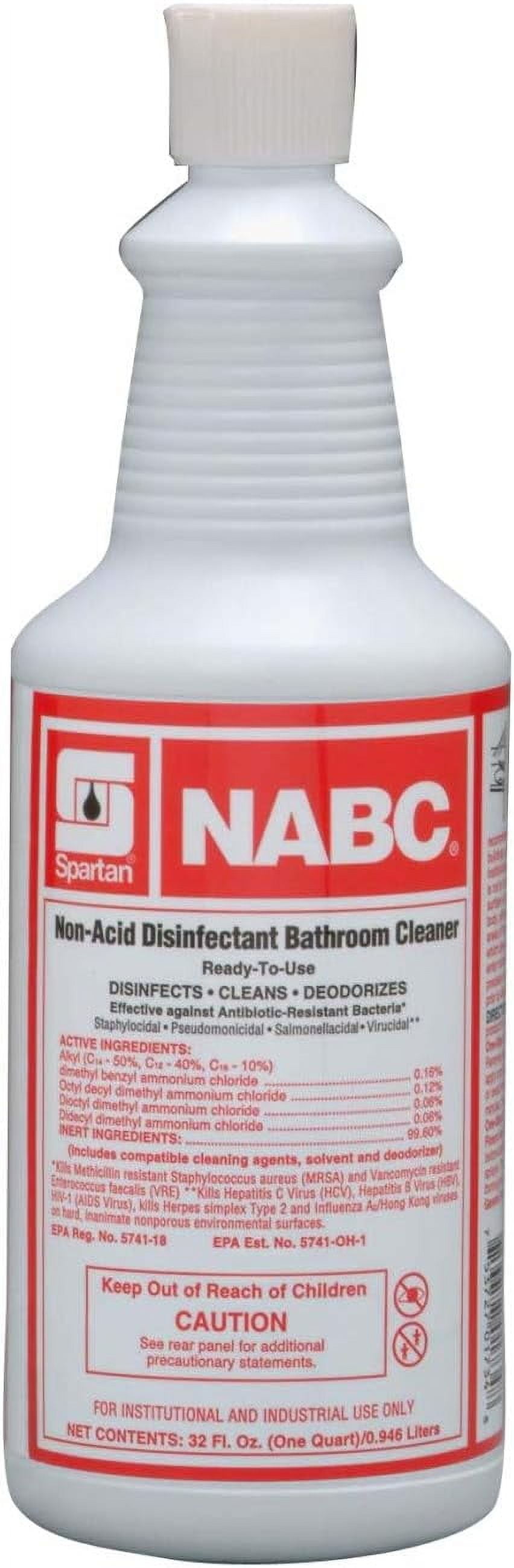 Spartan NABC RTU Restroom Cleaner Blue, 1 qt, Floral, Liquid | 12/Case ...