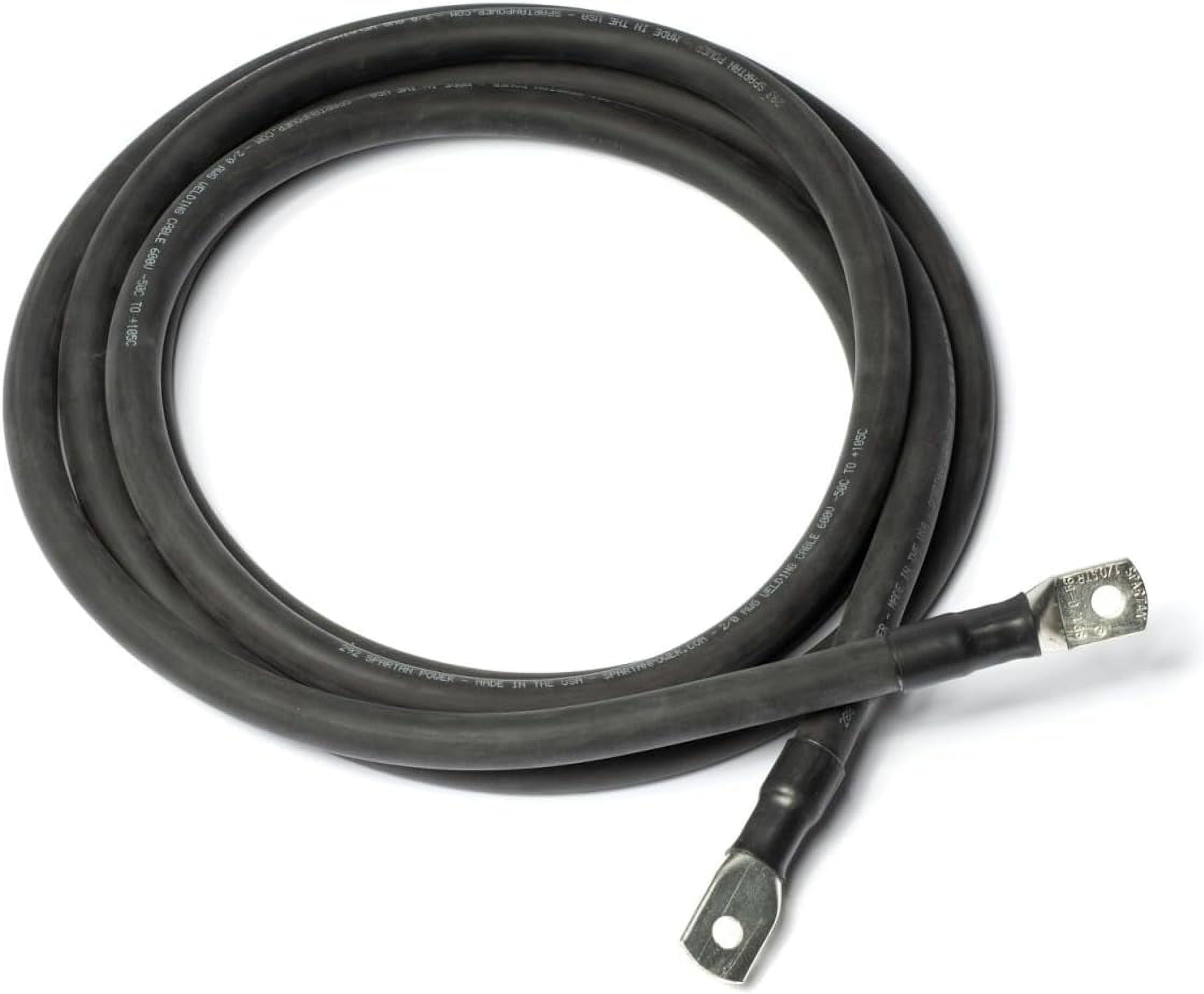 Spartan Power 20 Foot 4 AWG Black SpartanFlex Battery Cable with 3/8 ...