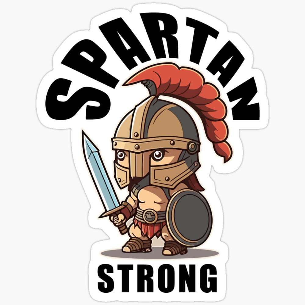 Spartan Strong Character Sticker Phone Decal Water Bottle Stickers Car ...
