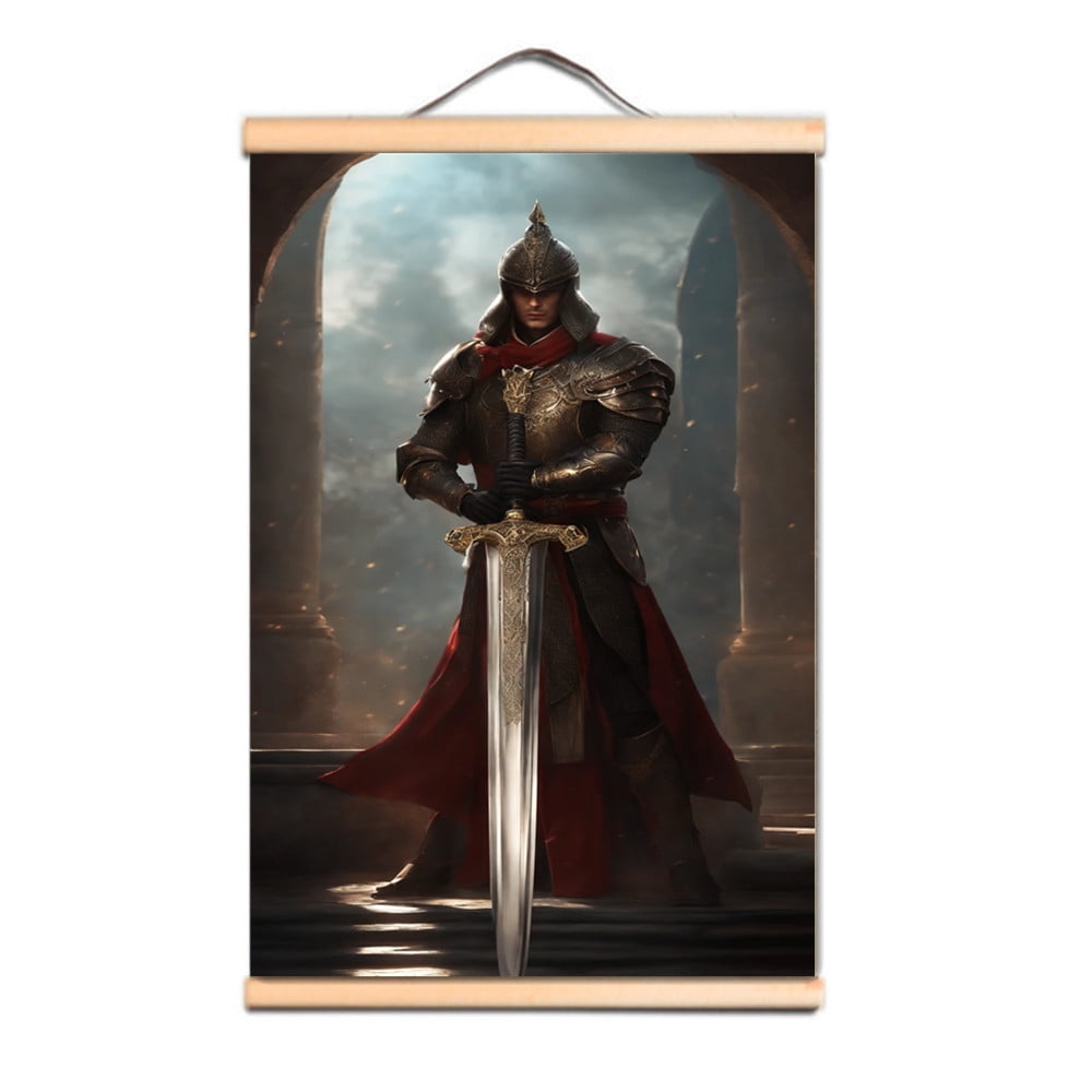 Spartan Warriors Tapestry Scroll Painting Wall Hanging Flag Wall Art ...