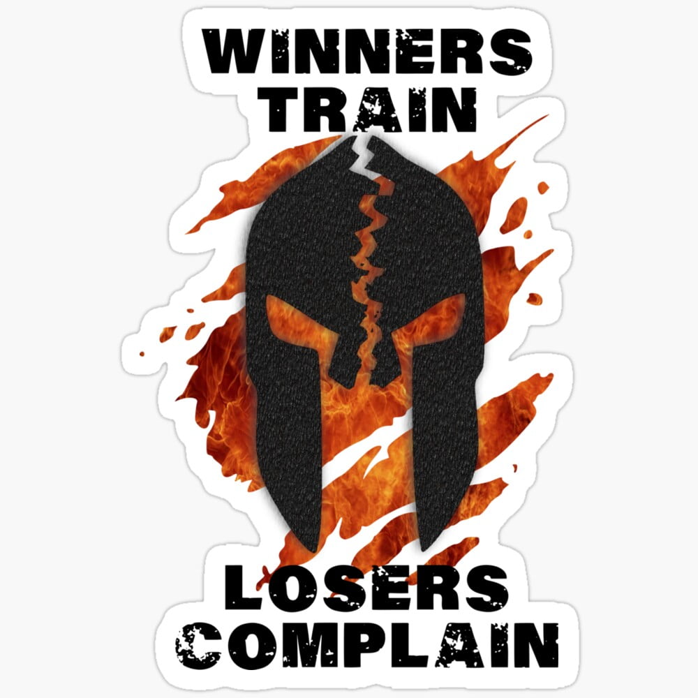 Spartan - Winners Train, Losers Complain Sticker Phone Decal Water ...