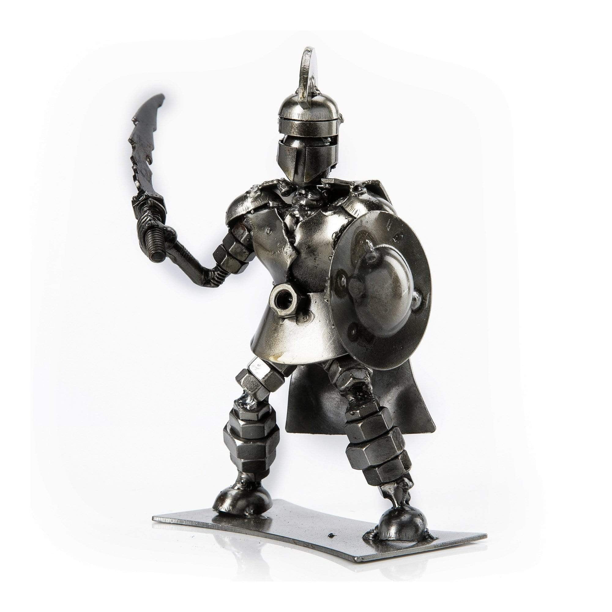 Spartan with Shield and Sword Inspired Recycled Metal Sculpture ...