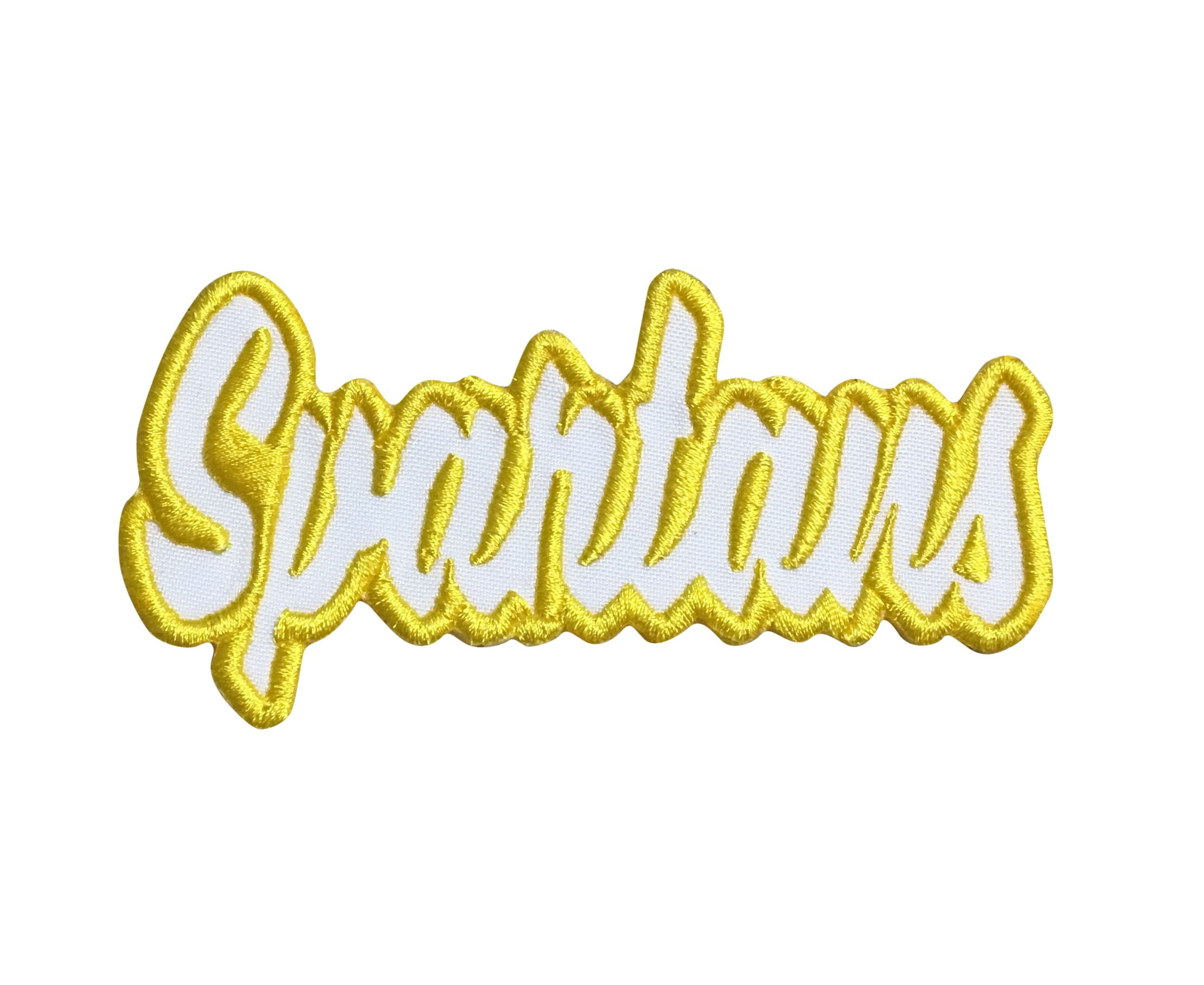 Spartans - White/Yellow - Team Mascot - Words/Names - Iron on Applique ...