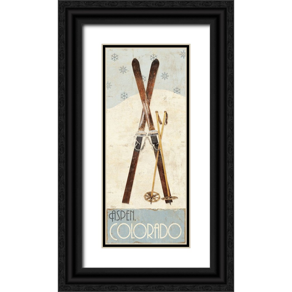 Sparx Studio 8x14 Black Ornate Wood Framed with Double Matting Museum ...