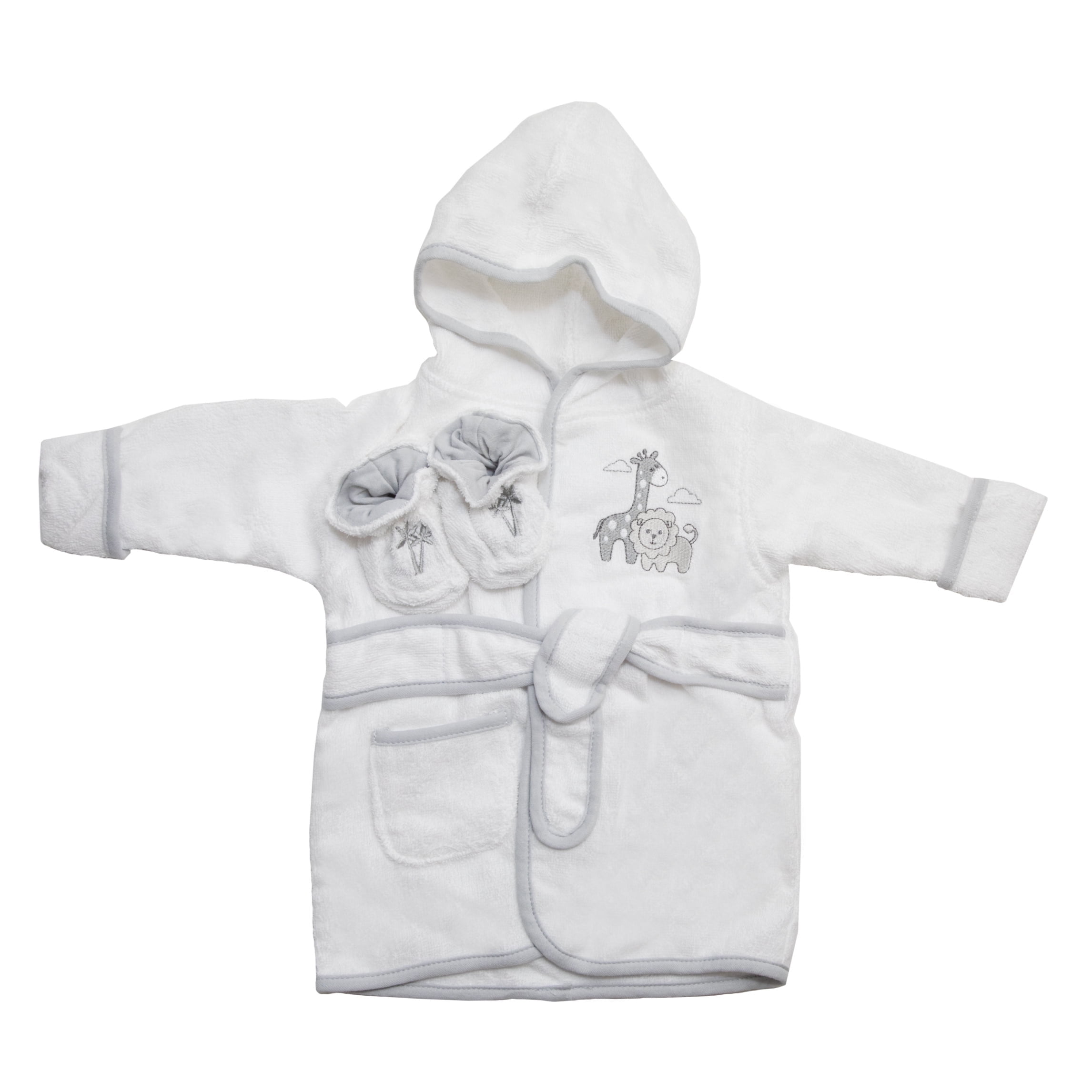 Spasilk Newborn Bath Robe Set, Hooded Terry with Booties, Infant ...