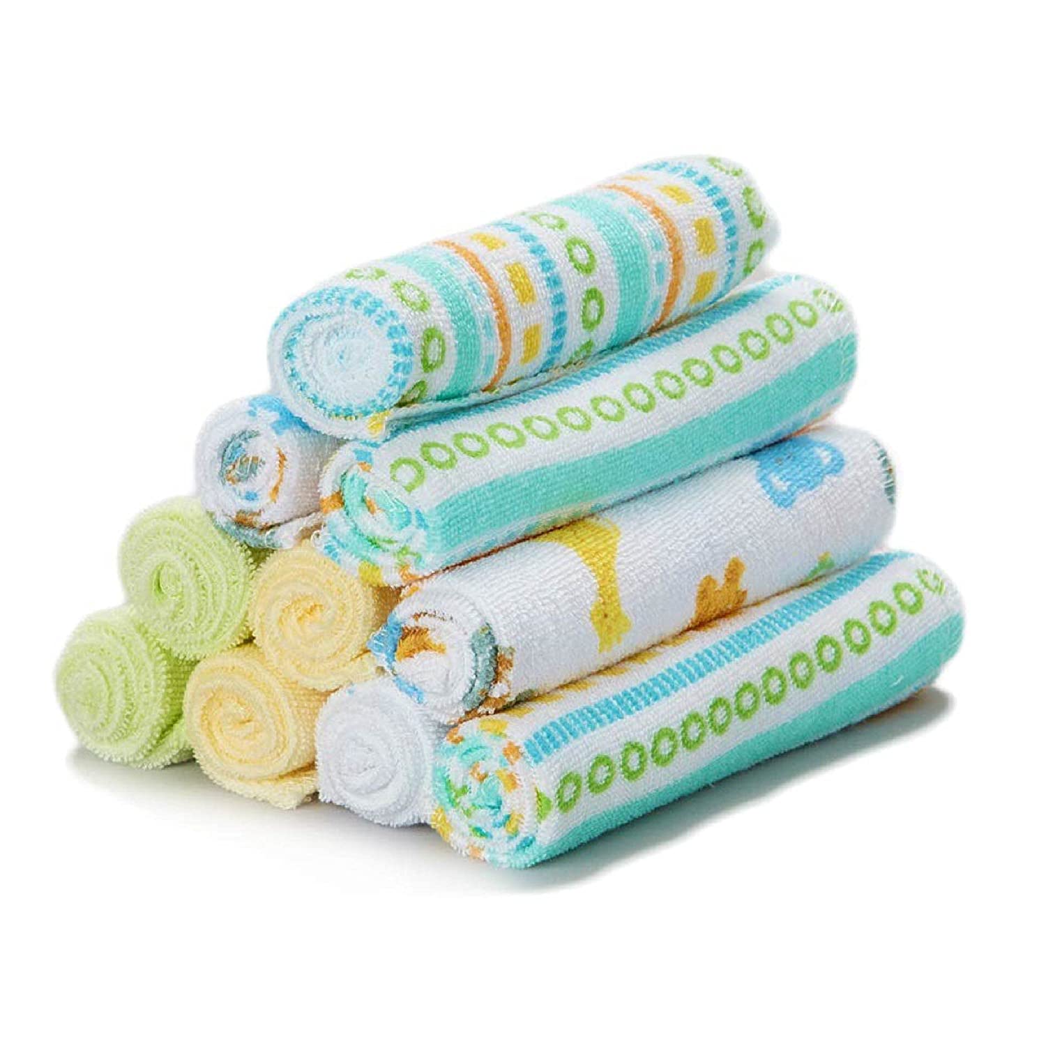 Spasilk Washcloth Wipes Set for Newborn Boys and Girls, Soft Terry ...
