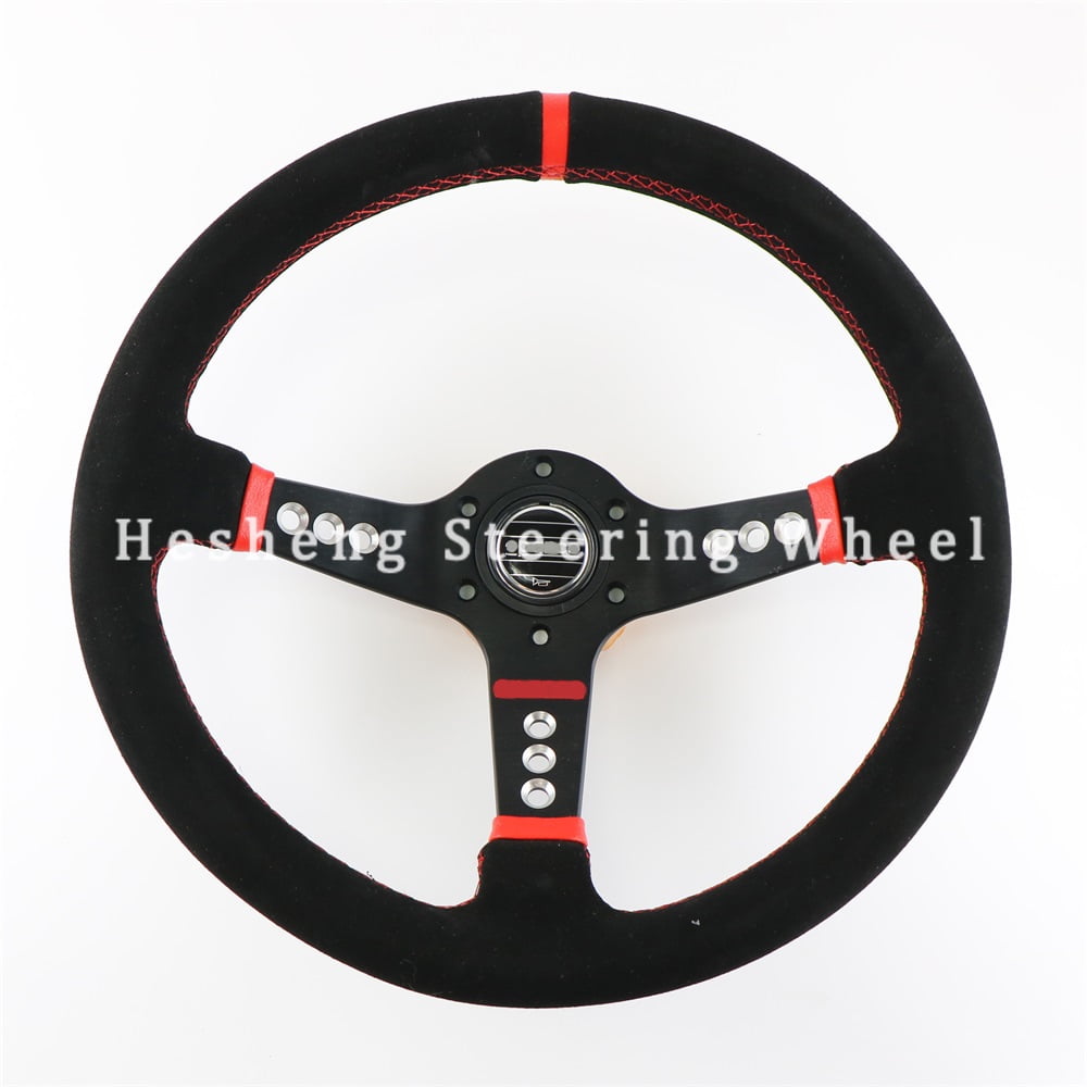 Spatco 14'' 350MM Steering Wheel SIM JDM Sports Artificial Velvety ...
