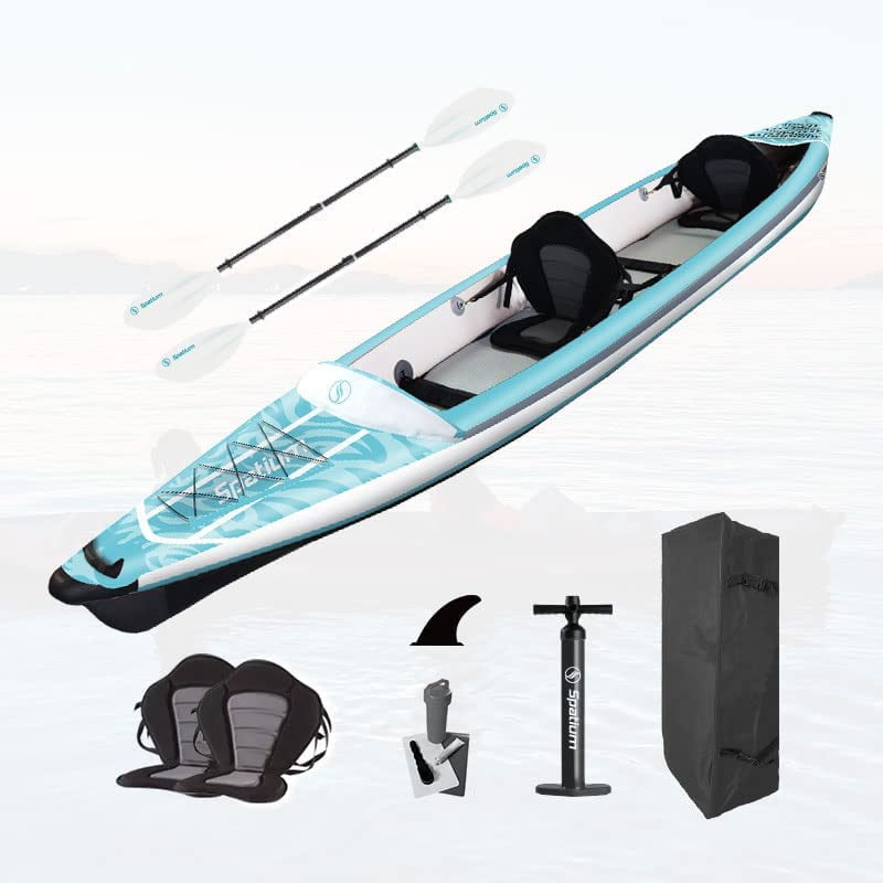 Spatium Kayaks 2 Person Inflatable Kayak-Leisure Kayak Aluminium Paddle ...