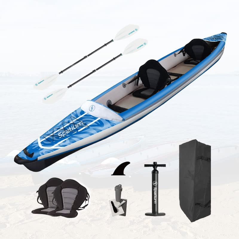 Spatium Kayaks 2 Person Inflatable Kayak-Leisure Kayak Aluminium Paddle ...