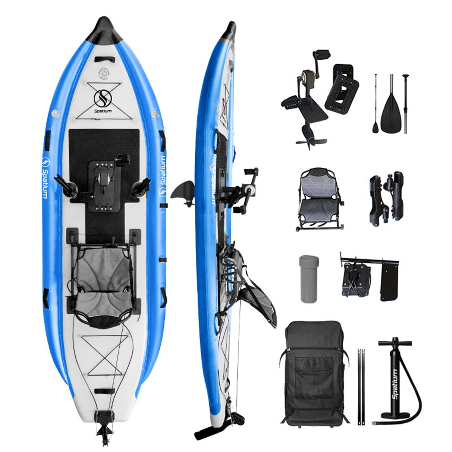 Spatium Pedal Boat Foot Pedal Fishing Kayak Inflatable PVC Reasonable ...