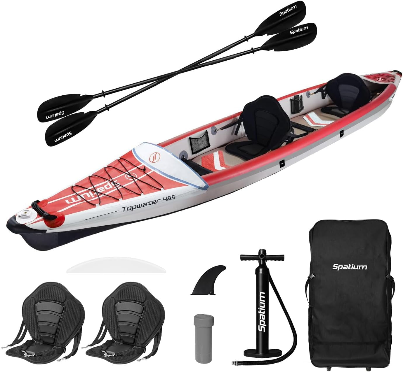 Spatium inflatable kayak canoe tandem 2 person adults foldable folding ...