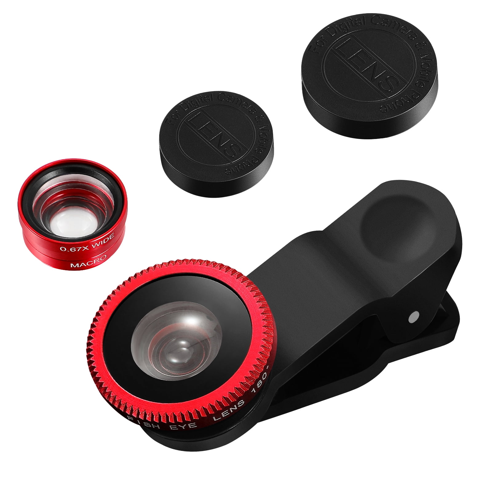 Spatiy 1 Set Cell Phone Wide Angle and Fisheye Camera Lens Smartphone ...