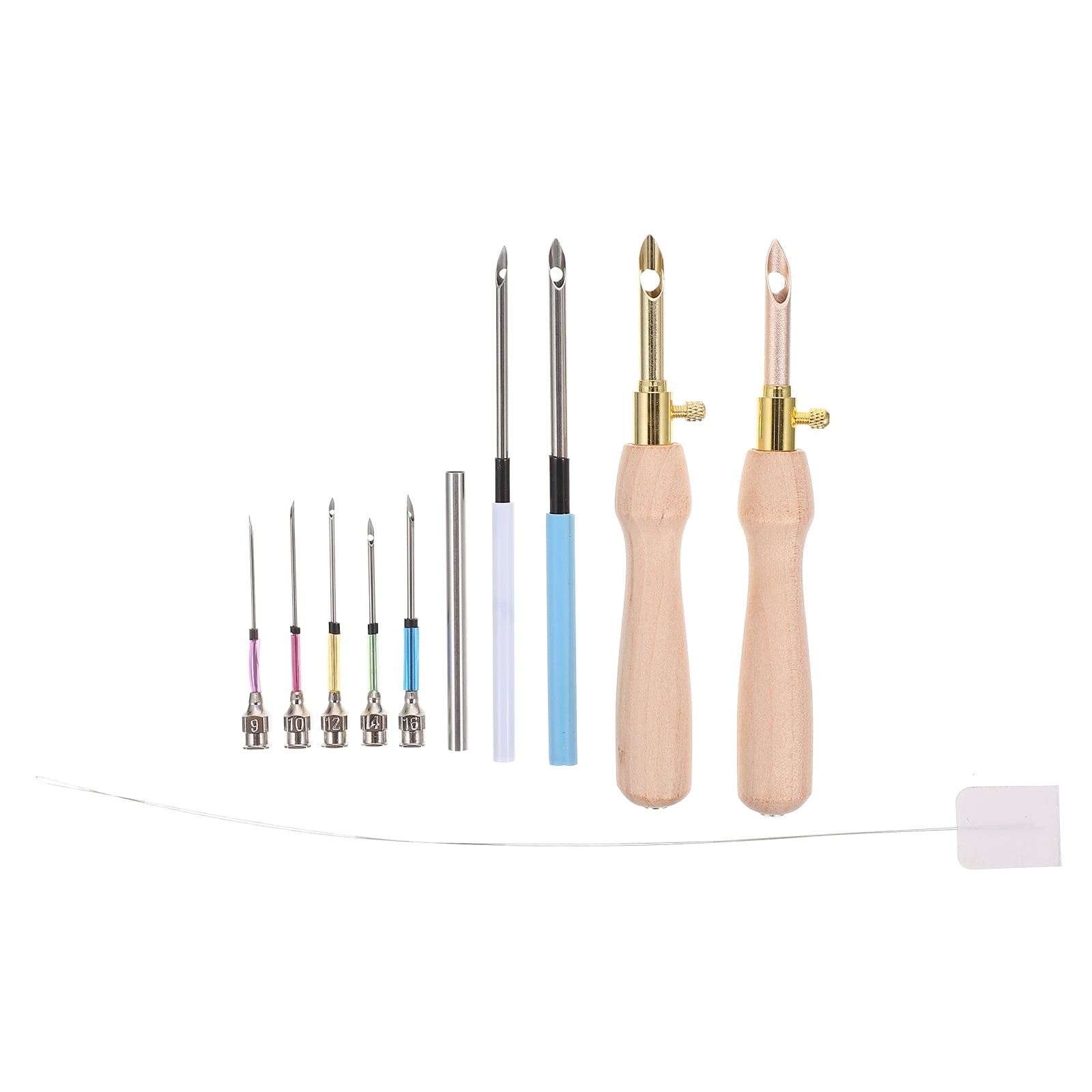 Spatiy 1 Set Wooden Handle Punch Needle Embroidery Sewing Needle ...