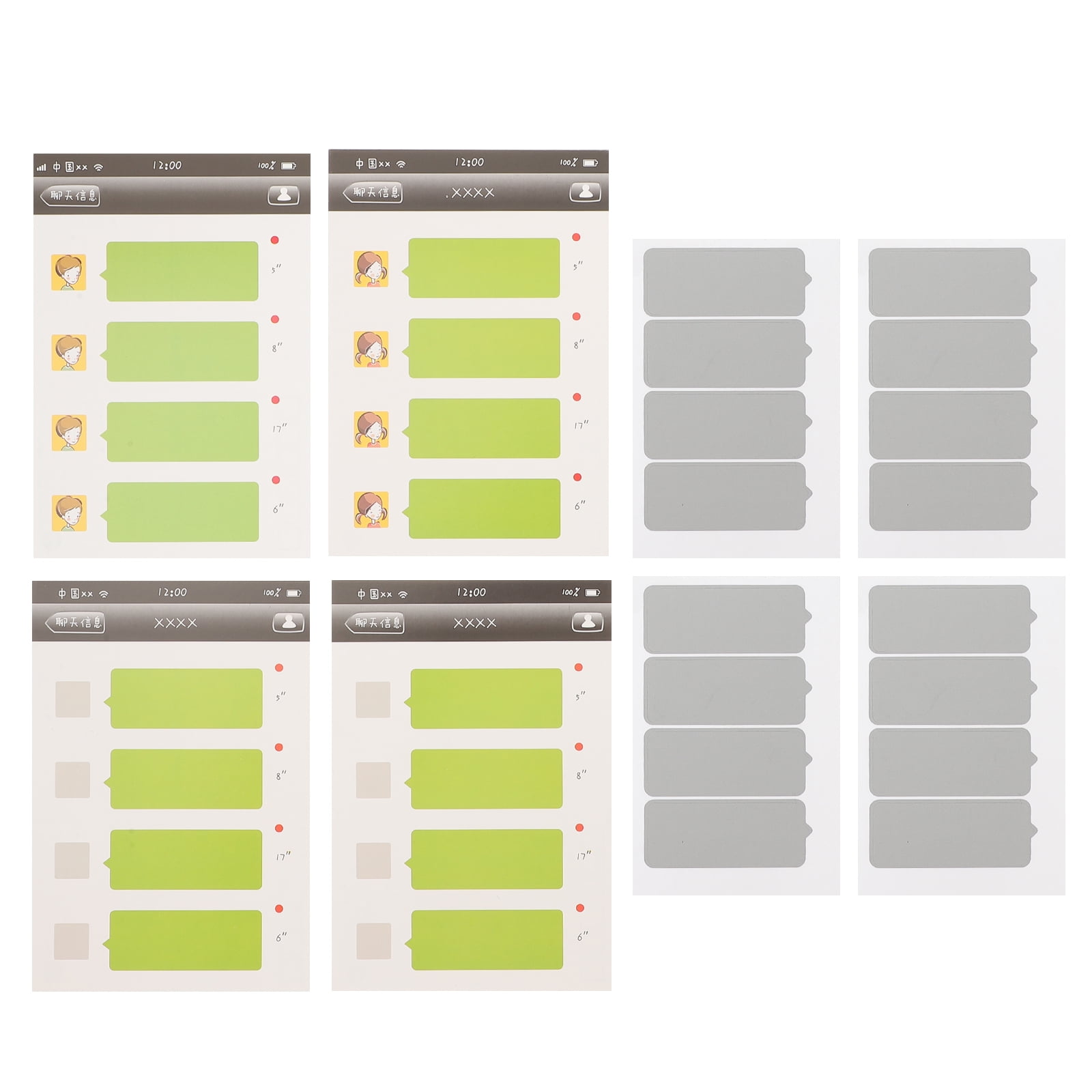 Spatiy 1 Sheet Scratch-off Labels Stickers Personality Creative DIY ...