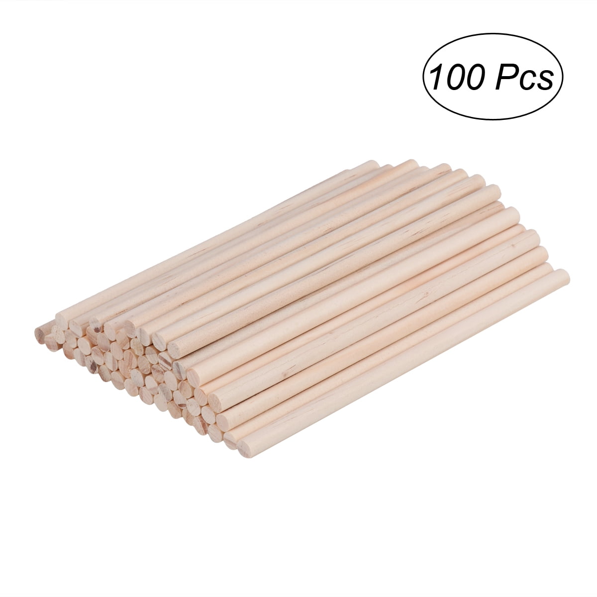 Spatiy 100pcs 30x0. 6cm Round Wooden Rod Round Wooden Sticks Round Wood ...