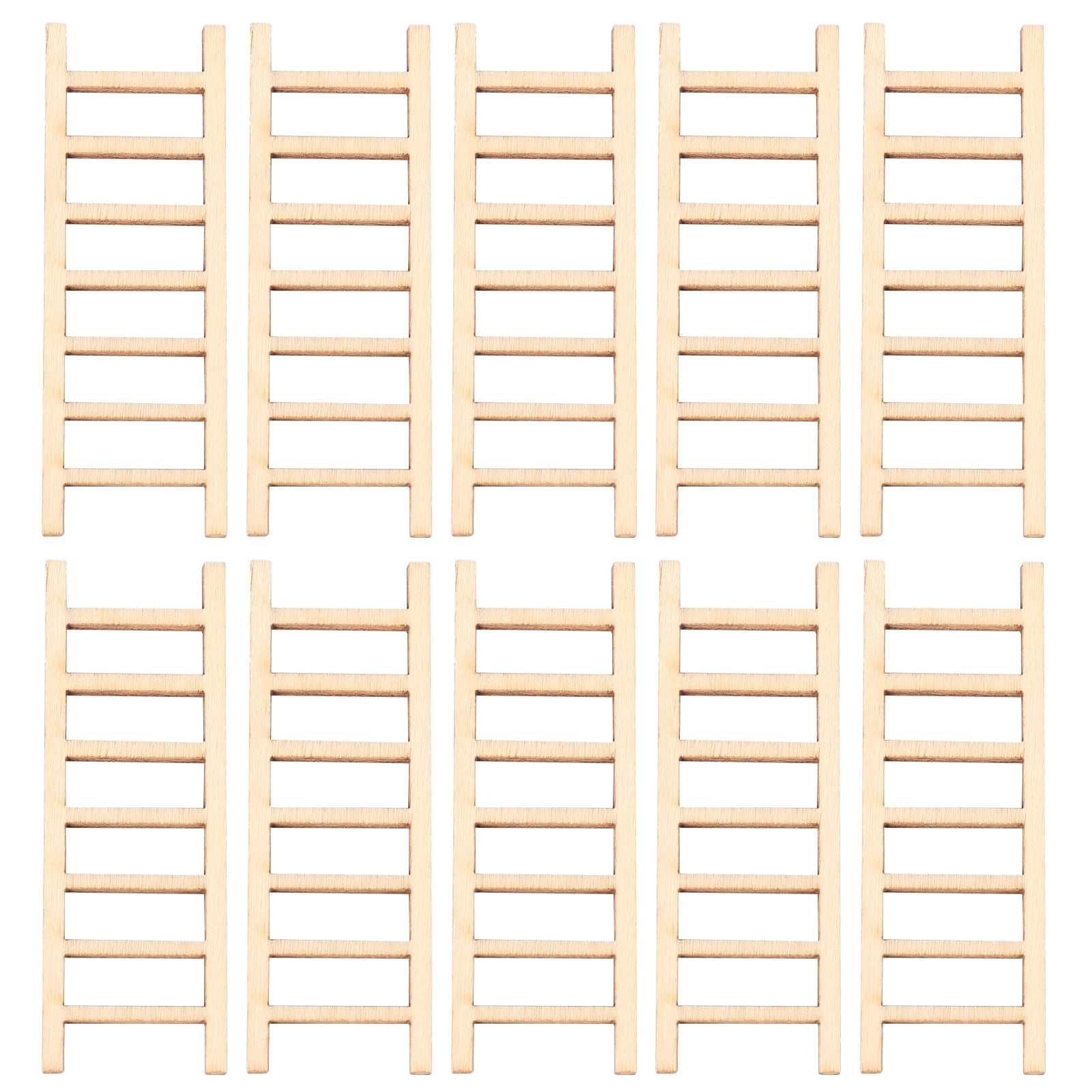 Spatiy 10pcs 6CM Wooden Ladders House Ladders Landscape Ladder DIY ...