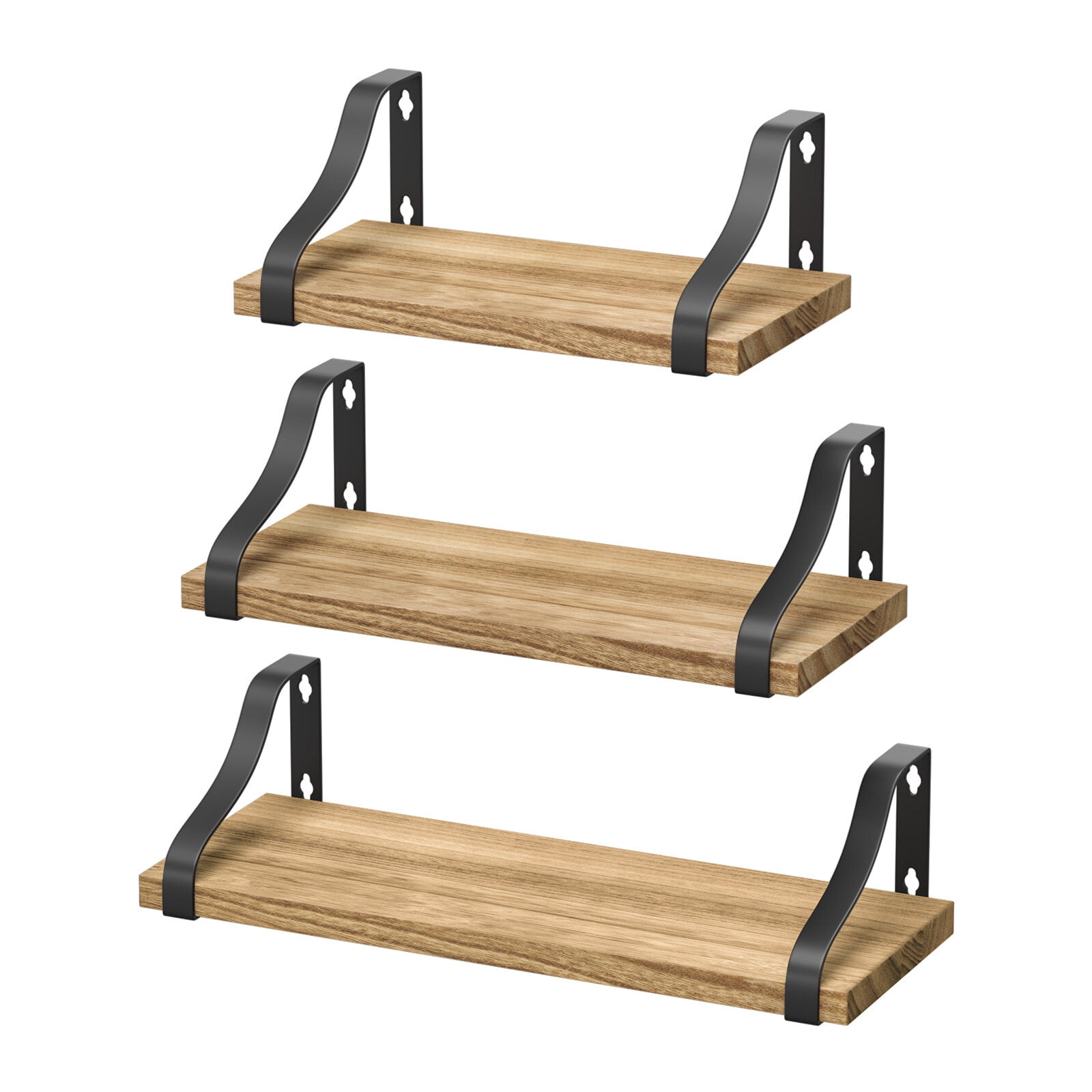 Spatiy 3 Tiers Wall Shelves Floating Shelves Wall Mounted Storage ...