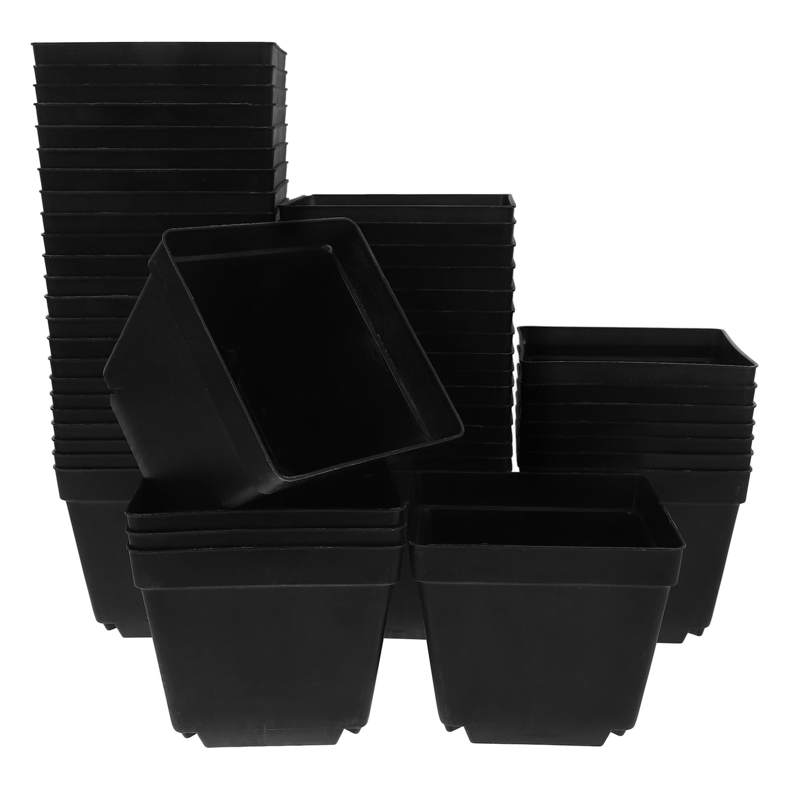 Spatiy 50Pcs Square Nursery Pot Square Flower Pots Pots Planter ...