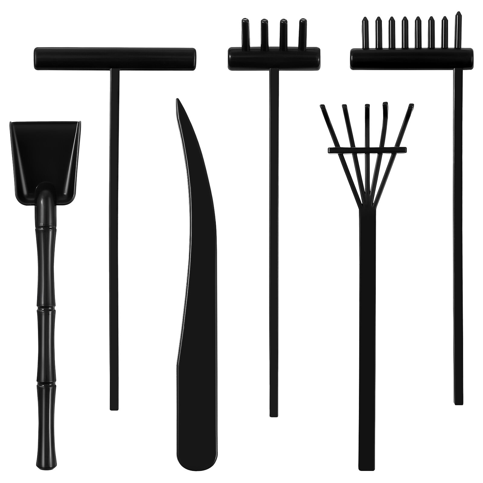 Spatiy 6 Pcs Zen Garden Accessories Mini Zen Rakes Garden Rakes Tools ...