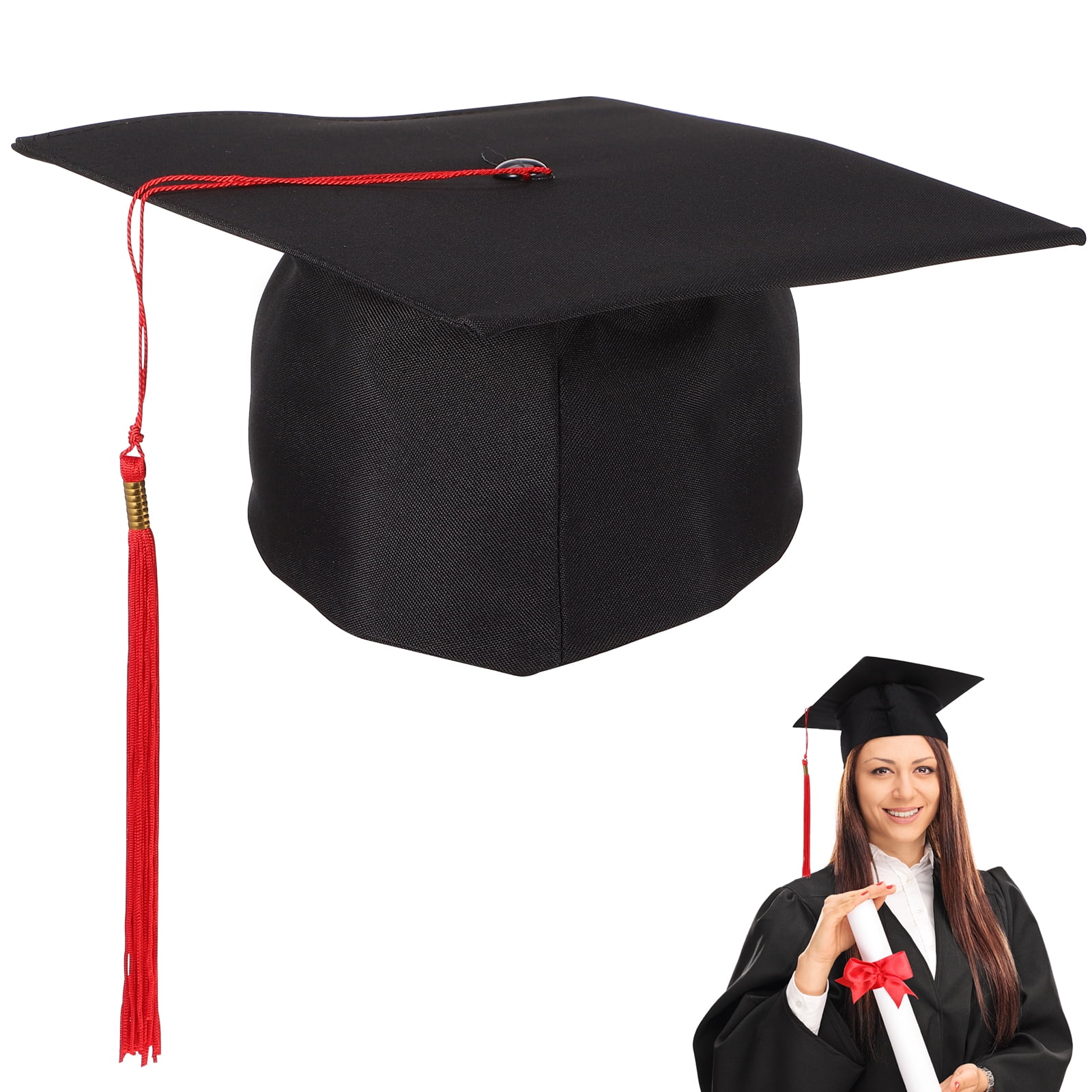 Spatiy Child Size Graduation Caps 2021 Adjustable Graduation Hat Black ...