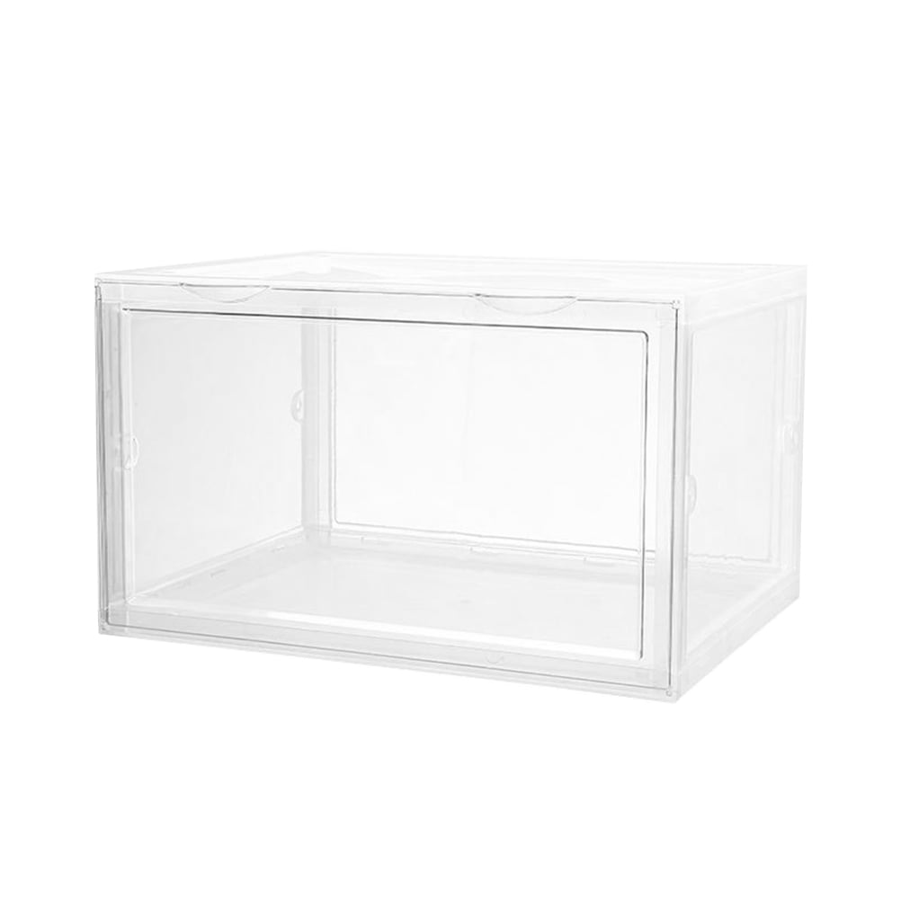 Spatiy Clear Shoe Box Magnetic Side Open Stackable Shoe Box Shoe ...