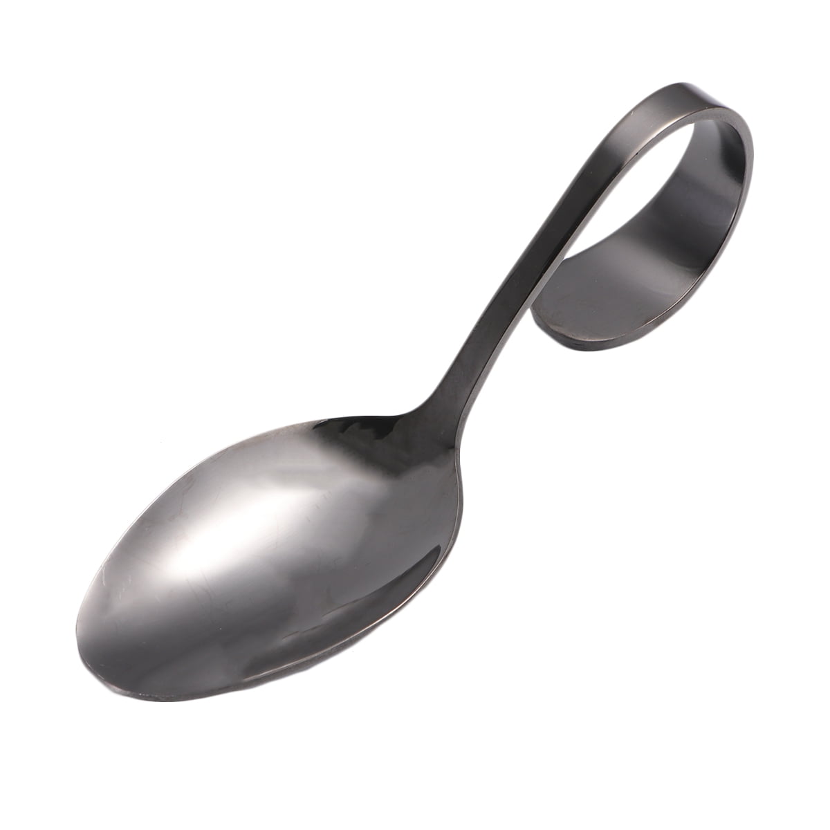 Spatiy Curved Handle Spoon Cutlery Utensil Stainless Steel Eating ...