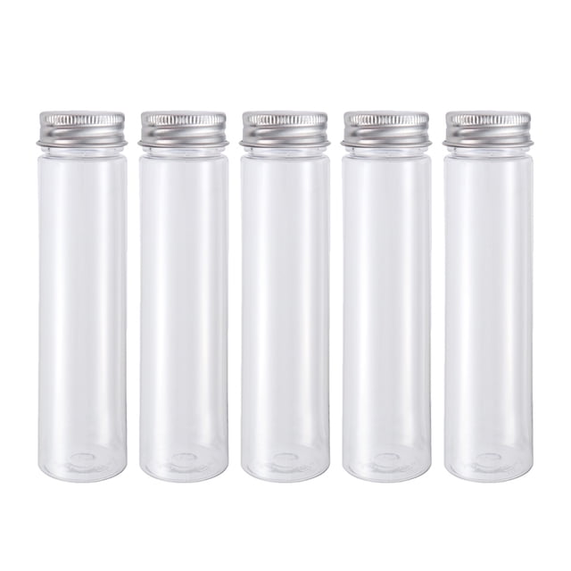 Spatiy Flat- Bottomed Transparent Test Tube with Aluminum Screw Caps ...