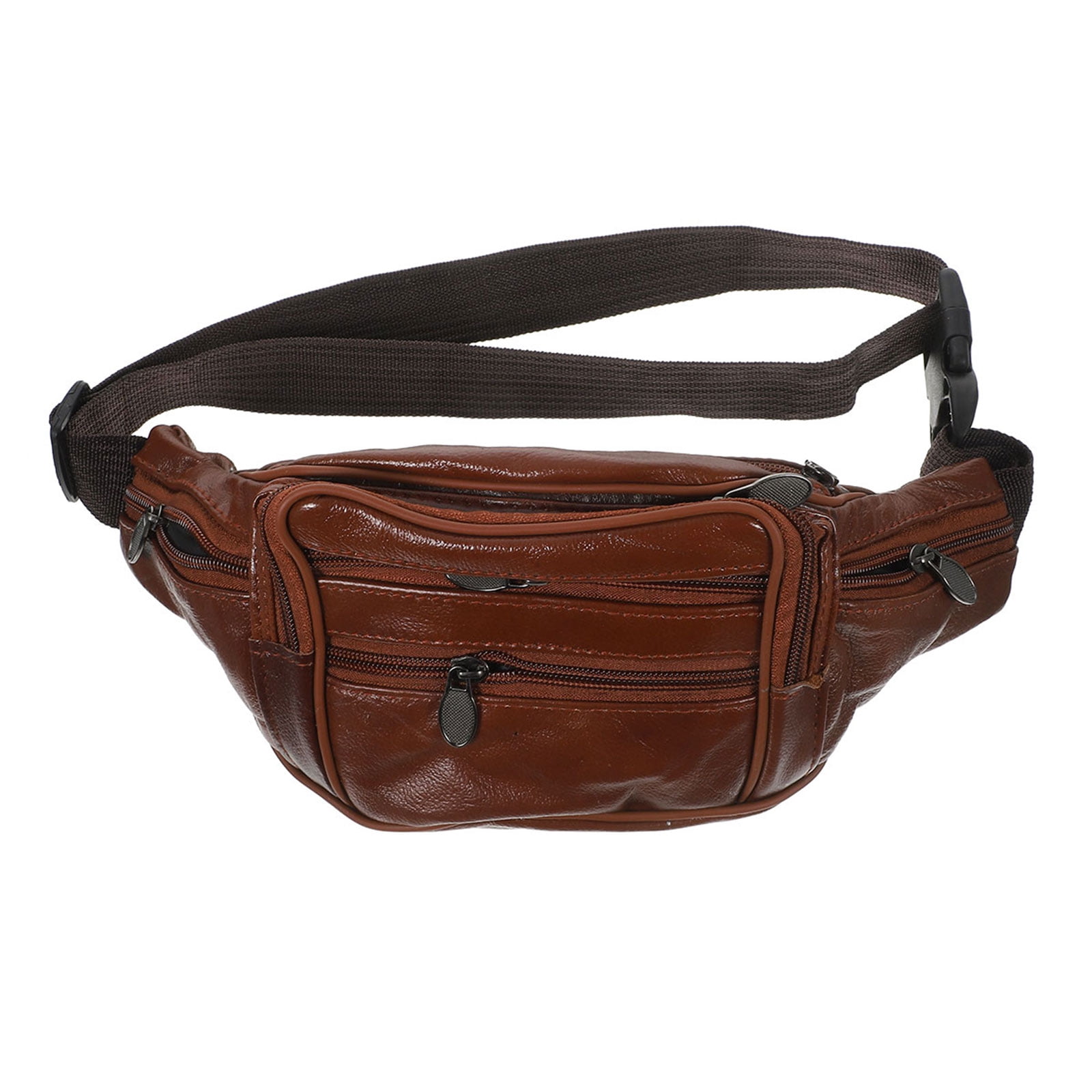 Spatiy Men Waist Bag Genuine Pack with Multiple Pockets Adjustable Belt ...
