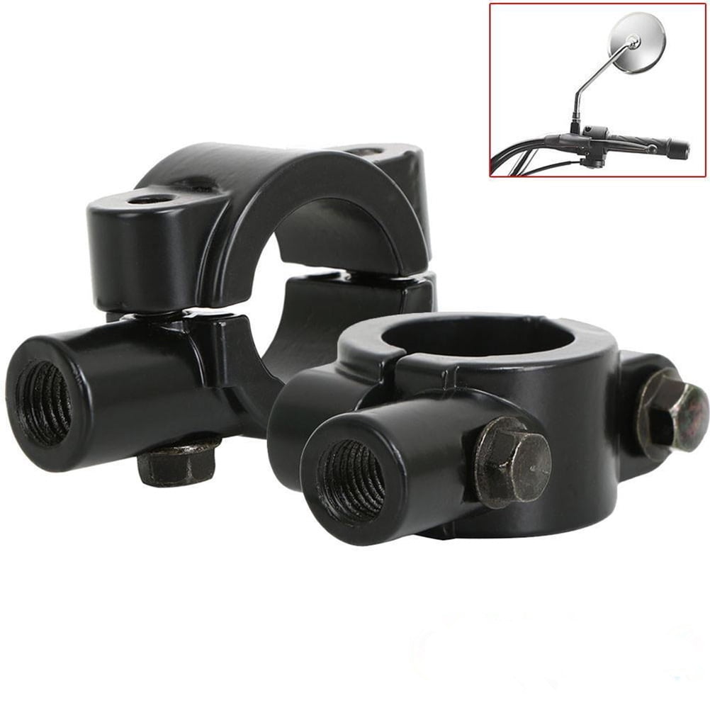 Spatiy Motorcycle 10mm 7/ 8 Handlebar Mirror Mount 2pcs Clamp Mirror ...