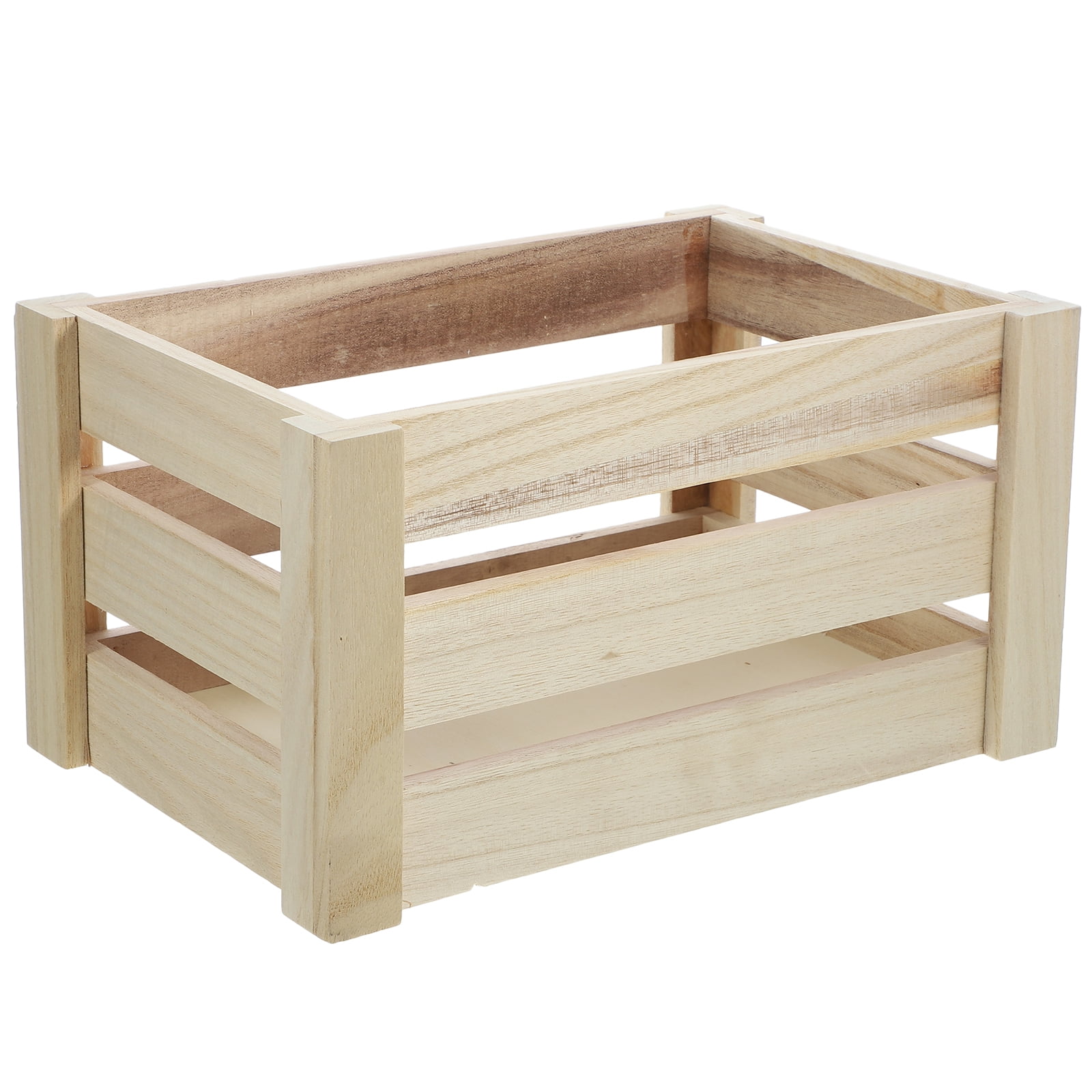 Spatiy Wooden Crates Unfinished Wood Crate Box Wooden Storage Fruit ...
