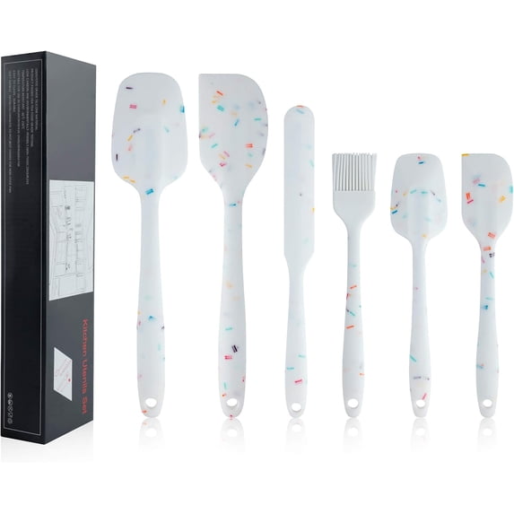 Spatula Set 6 count Rubber Spatulas Set for Baking Cooking and Mixing ...