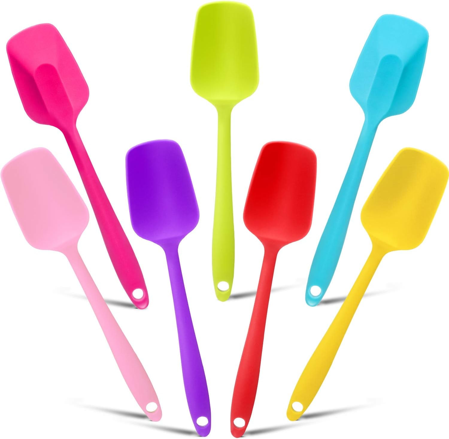 Spatulas, 7 count 8.2 Inch Small Rubber Spoon Non Kitchen Christmas ...