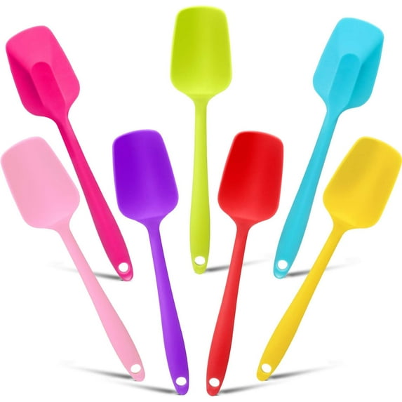 Spatulas, 7 count 8.2 Inch Small Rubber Spoon Non Kitchen Christmas ...