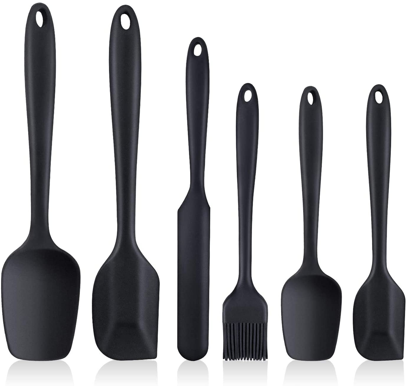 Spatulas Set of 6, Food Grade Silicone Spatulas, Heat Resistant ...