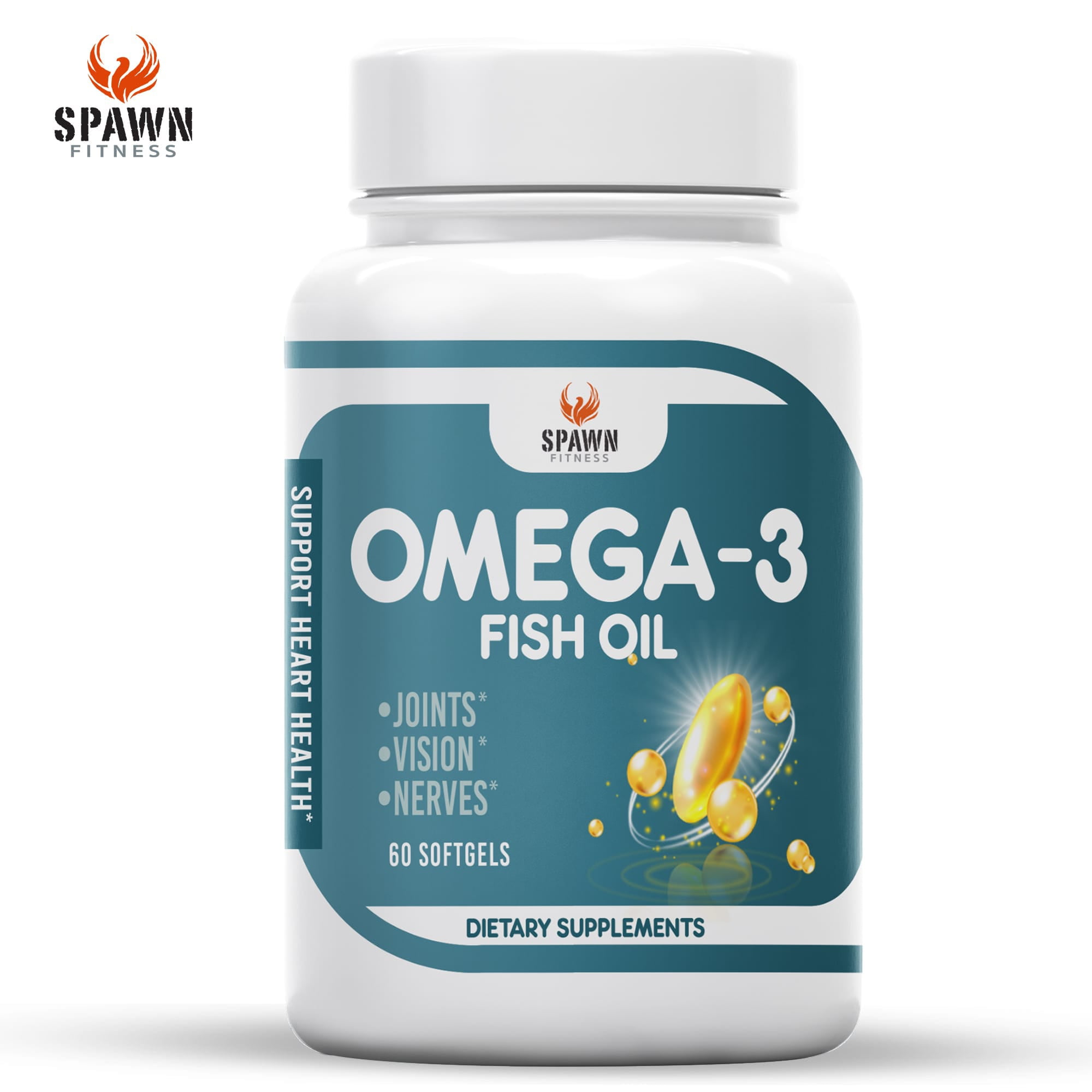 Spawn Fitness Fish Oil Supplements Omega 3 Fatty Acids Immunity Support ...