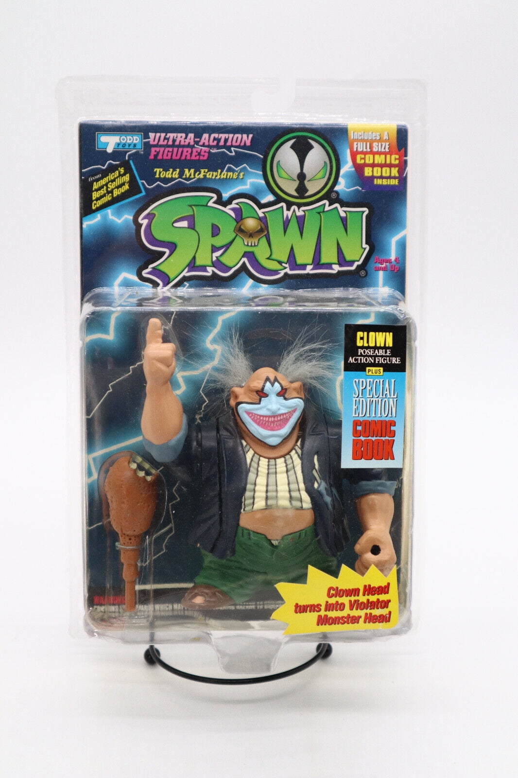 Spawn Series 1 Clown (Clown Head) Action Figure (Distressed Packaging ...