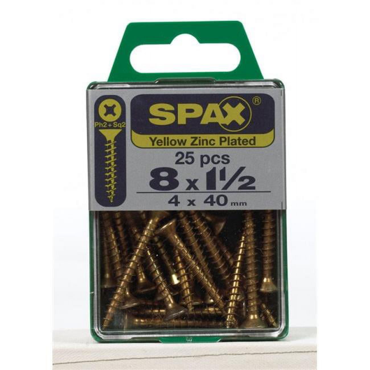 Spax 4101020400402 Multi-Material Screws, Phillips, 8'' X 1-1/2'', Box ...