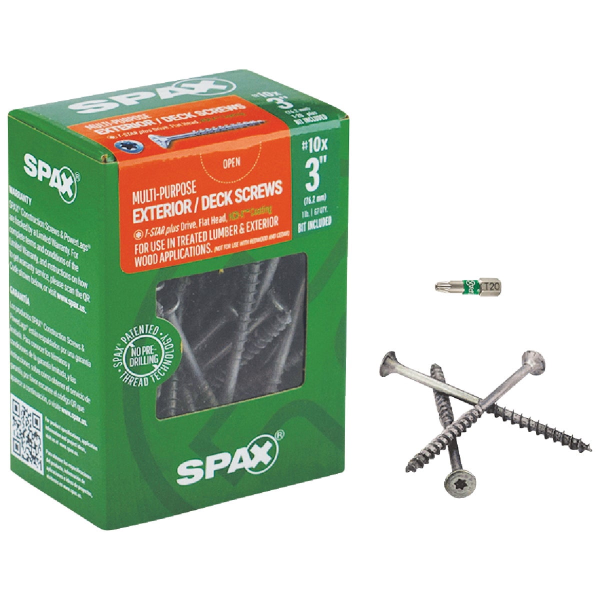 Spax 5034901 3 in. 1 lbs Flat Head Multi-Purpose Screws 67 per Pack ...