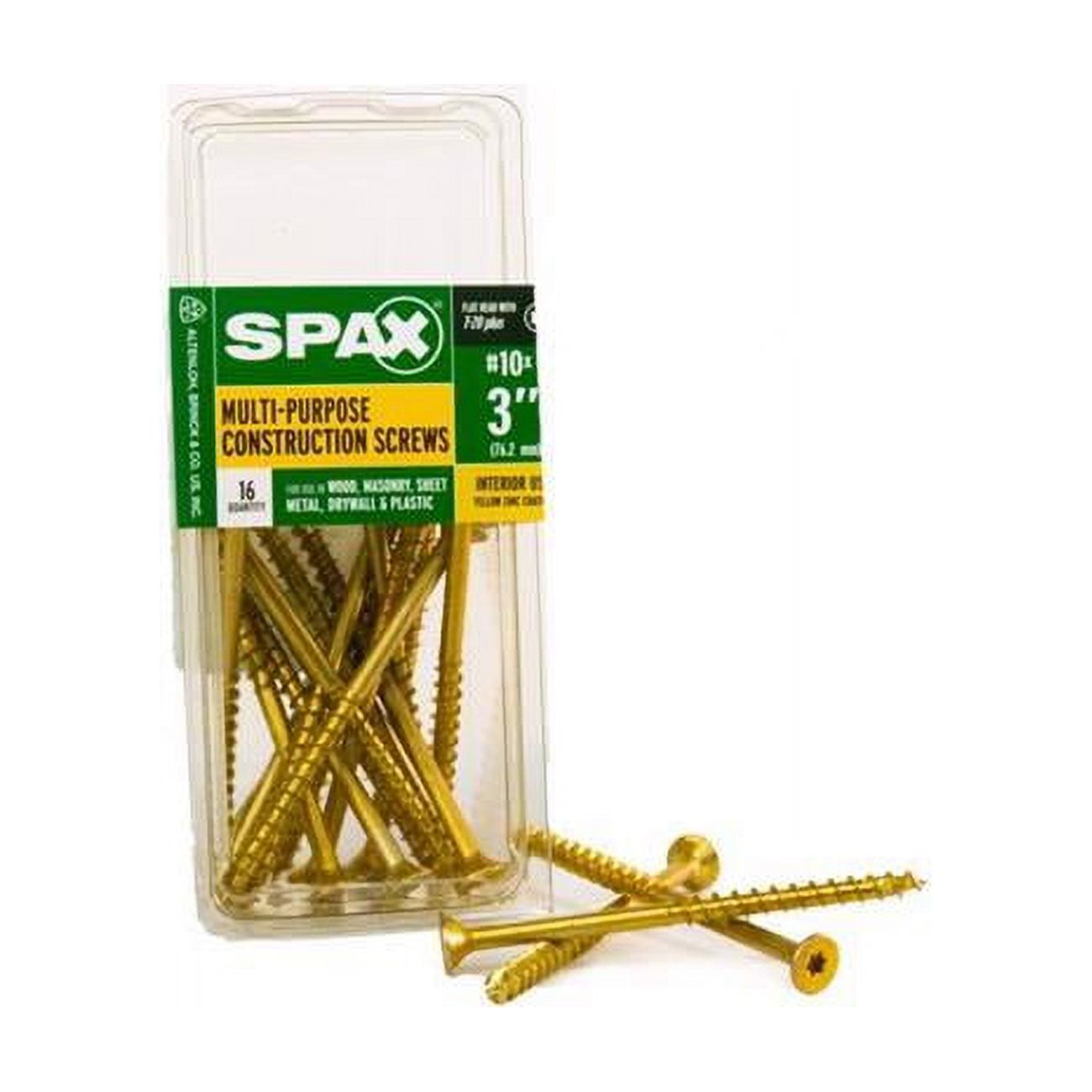 Spax Multi-Material No. 10 x 3 in. T-20 Plus Flat Head Construction ...