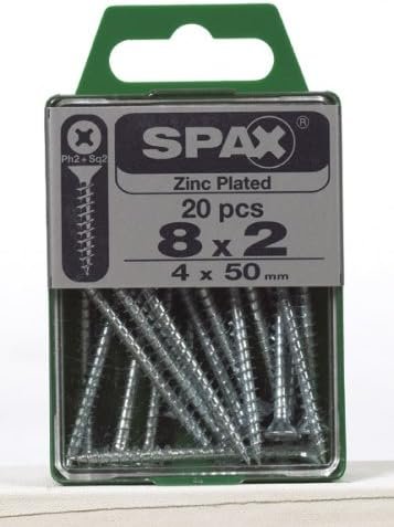 Spax Multi-Material Screw 2 " Zinc Phillips/Square Multiple Material ...