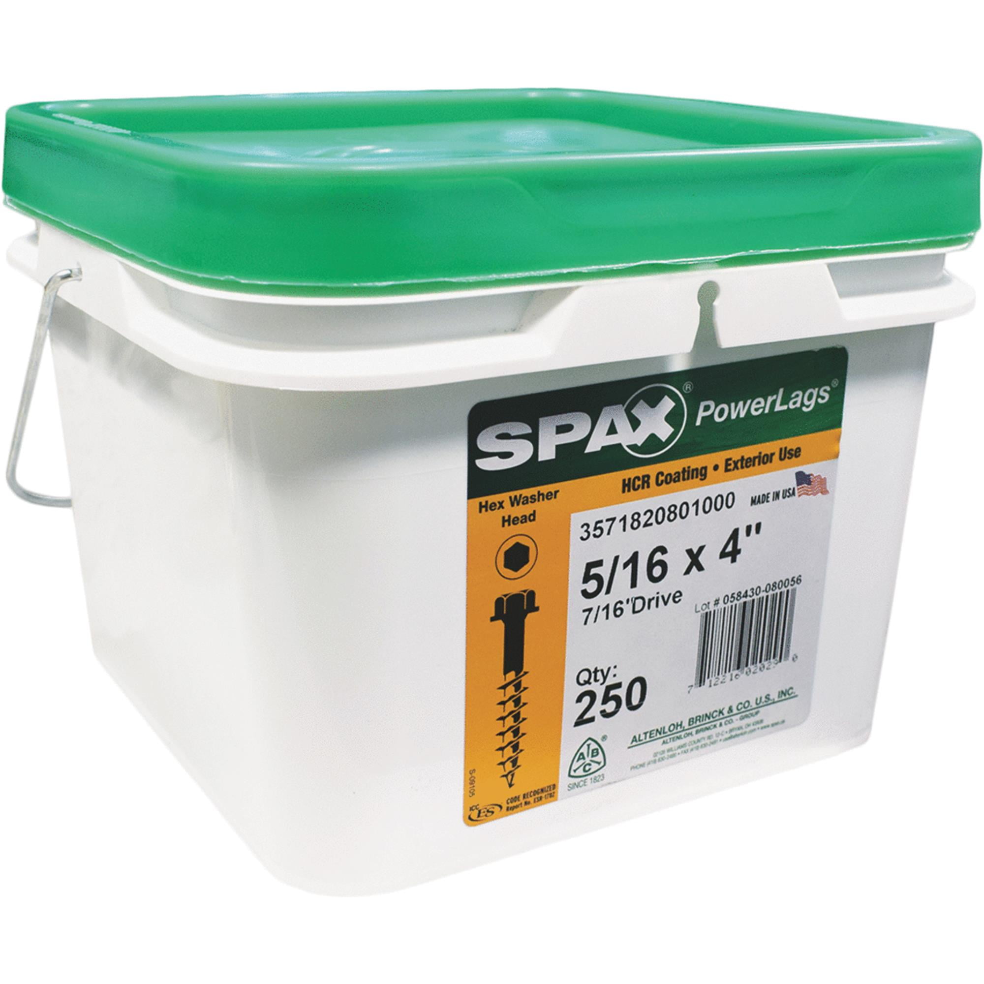 Spax PowerLags Hex Head Exterior Structure Screw with Washer, 5/16 In ...