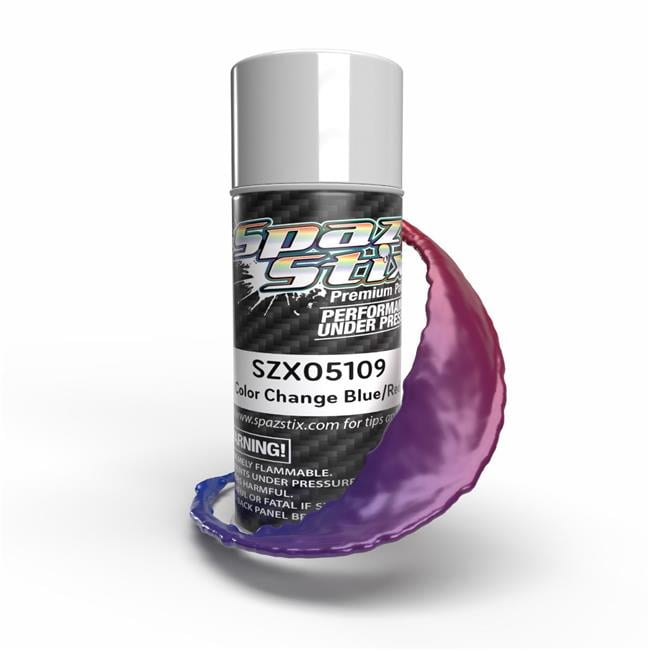 Spaz Stix SZX05109 3.5 oz Color Change Aerosol Paint, Blue & Red ...