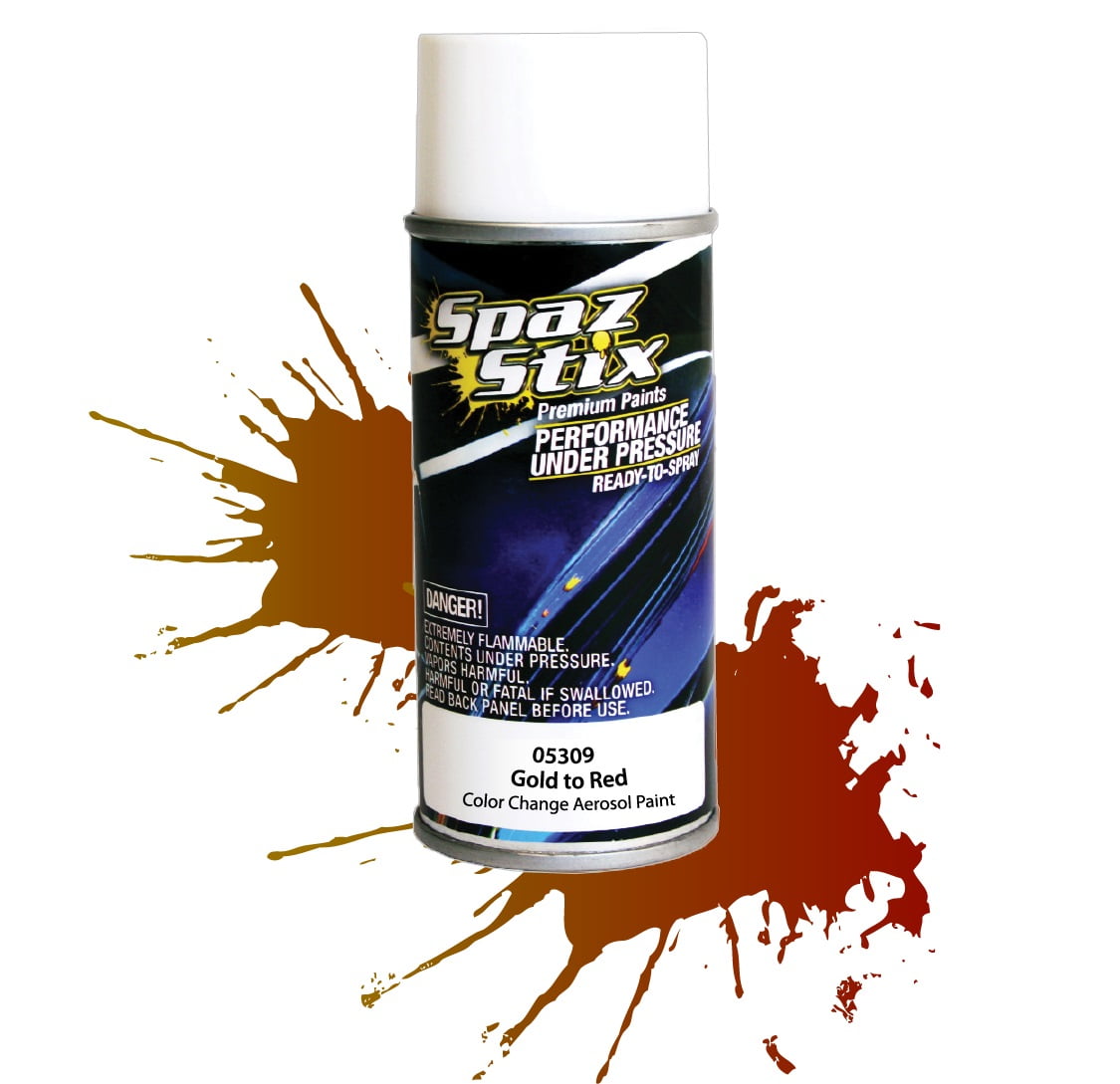 Spaz Stix 05309 Color Change Aerosol Paint Gold/Red 3.5oz Can - Walmart.com