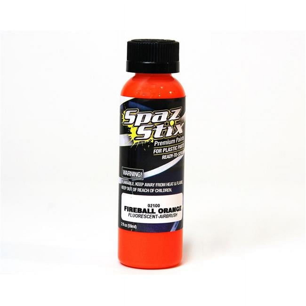 Spaz Stix Fireball Orange Fluorescent Airbrush Paint - 2 oz - Walmart.com