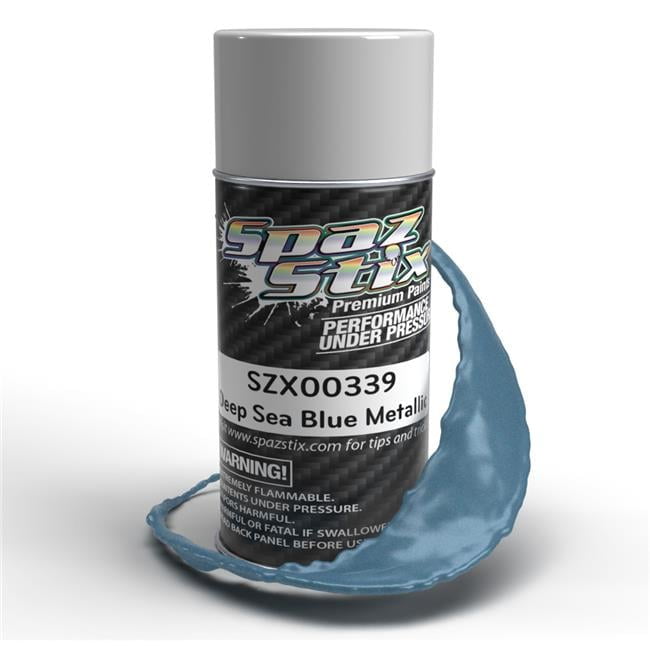 Spaz Stix SZX00339 3.5 oz Can Metallic Aerosol Paint, Deep Sea Blue ...