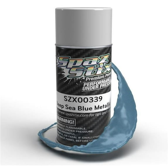 Spaz Stix SZX00339 3.5 oz Can Metallic Aerosol Paint, Deep Sea Blue ...
