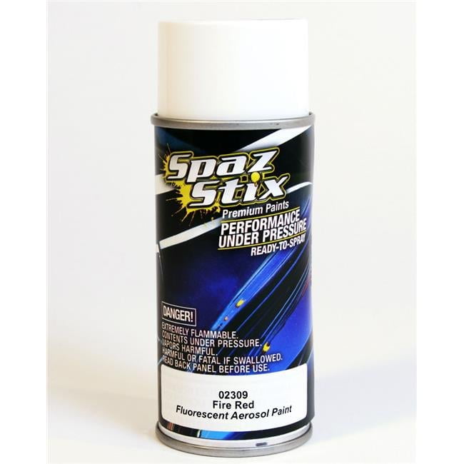 Spaz Stix SZX02309 Fire Red Fluorescent Aerosol Paint - 3.5 oz ...