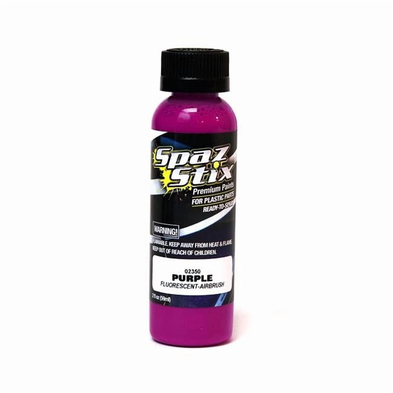 Spaz Stix 02350 Purple Fluorescent Airbrush Ready Paint 2oz Bottle ...